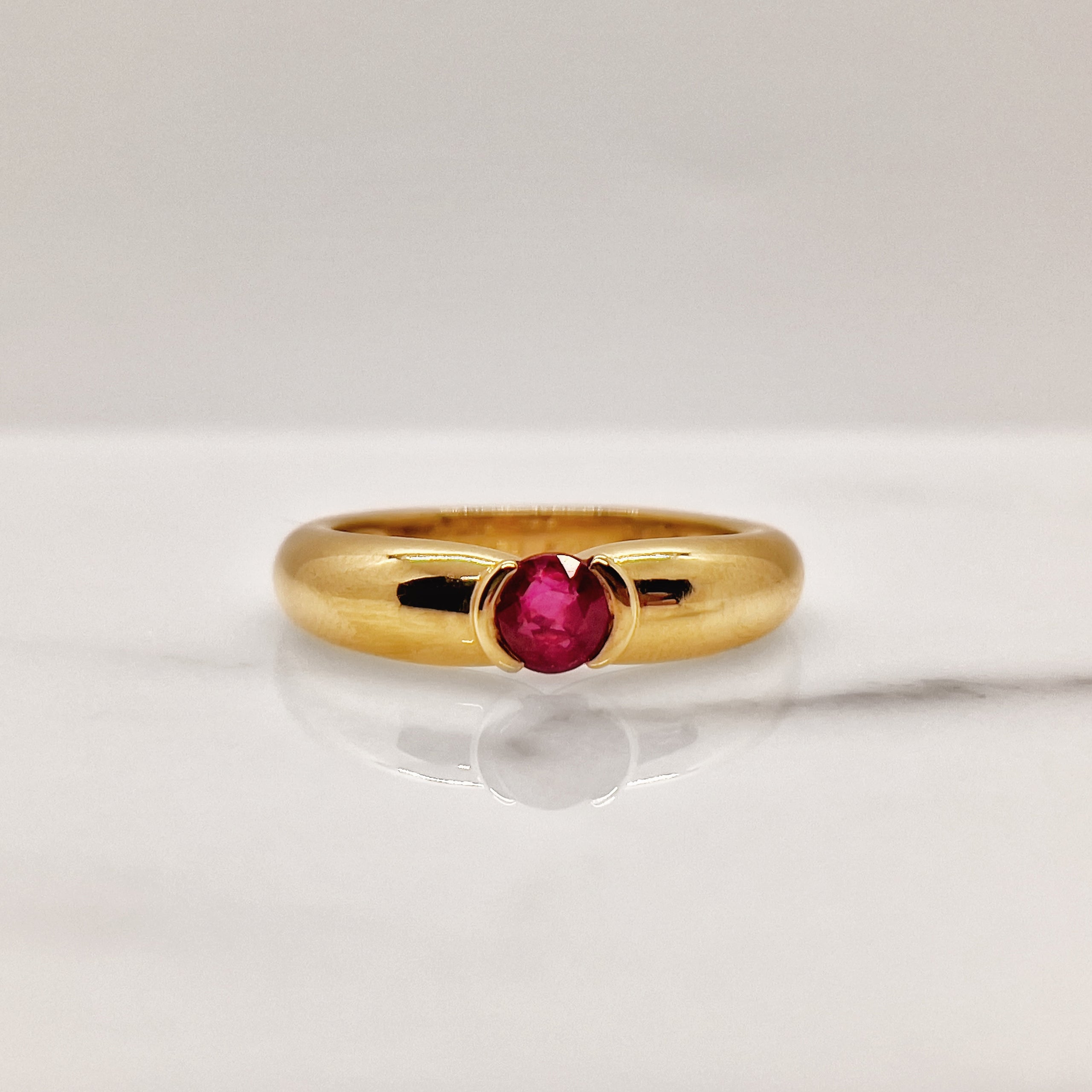 EFJ101 | Cartier 1990s Ruby & 14k Gold Ring | Aspen Boutique & The ...